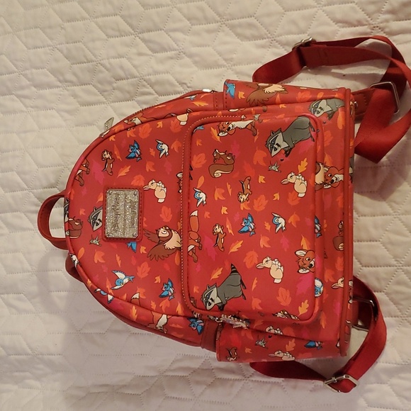 Loungefly | Bags | Disney Loungefly Backpack Red Woodland Animals ...